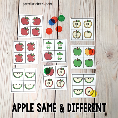 Apple Visual Discrimination Printables: Matching, Same Different ...