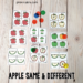 Apple Visual Discrimination Printables: Matching, Same Different ...