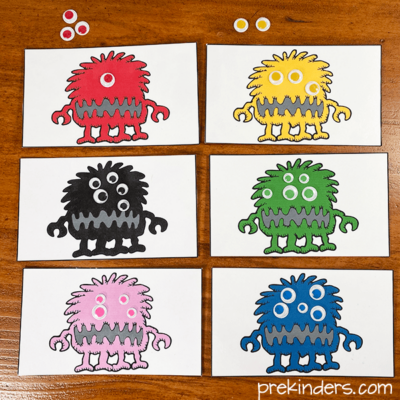 Monster Eyeball Sorting - PreKinders Preschool Activities