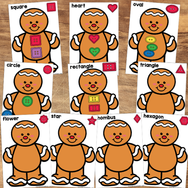 Gingerbread Sorting - PreKinders Preschool Activities