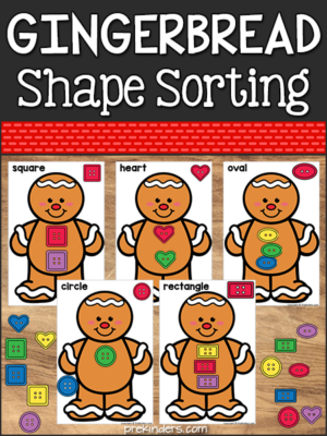 Gingerbread Sorting - PreKinders Preschool Activities