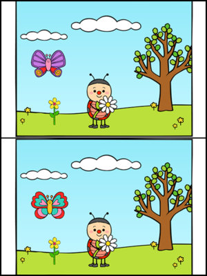 Butterfly Matching Game & More Bug Visual Discrimination Games