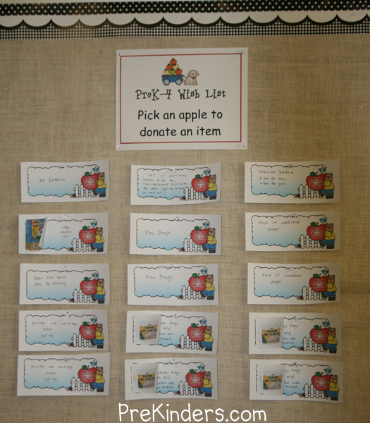 Classroom Wish List PreKinders Classroom Wish List PreKinders