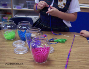 Sewing & Stringing in Preschool - PreKinders Preschool Activities
