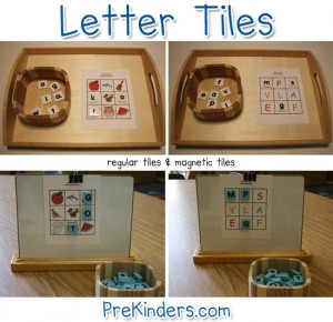 Letter Tile Mats: Free Printables - PreKinders