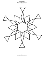 Snowflake Pattern Block Mats - PreKinders