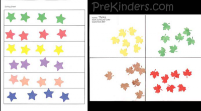 Sorting by Color - PreKinders