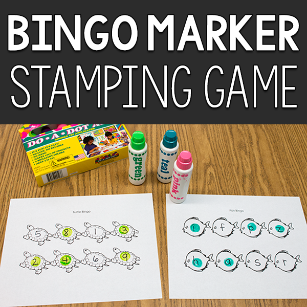 Bingo Marker Stamping Games - PreKinders