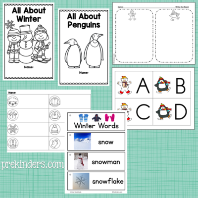 Winter Word Cards - PreKinders Preschool Activities