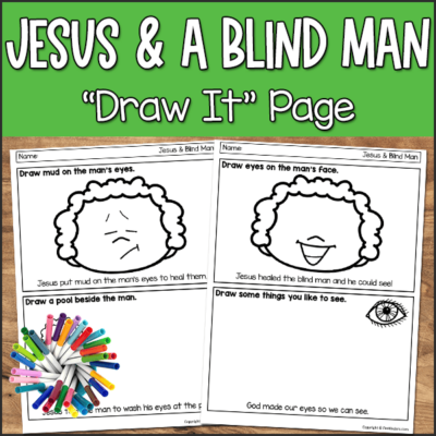 Jesus Heals a Blind Man: Bible Story Activities - PreKinders Preschool ...