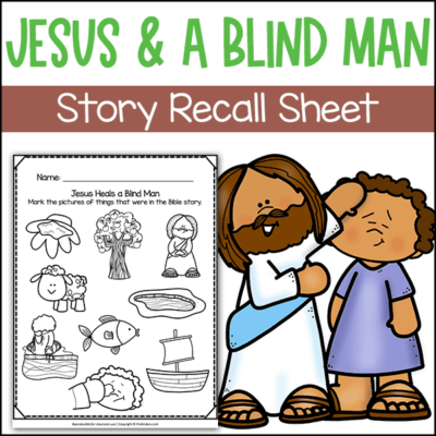 Jesus Heals a Blind Man: Bible Story Activities - PreKinders Preschool ...
