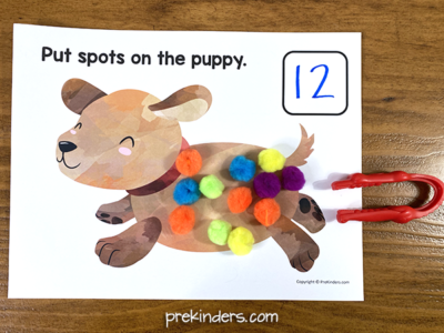 Spots on the Puppy Counting Math - PreKinders Preschool Activities