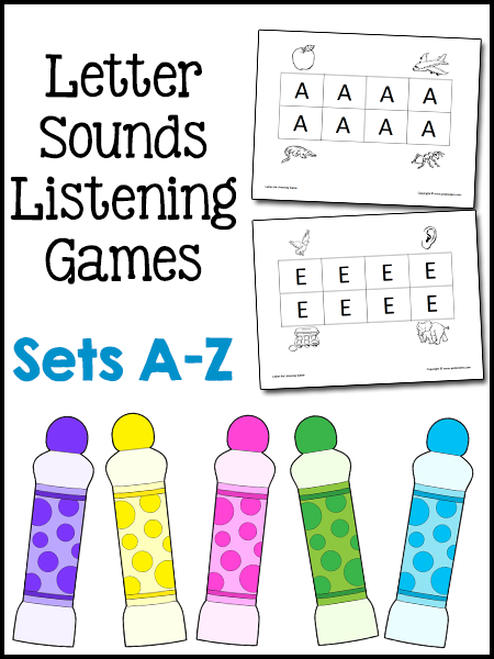 Letter Sounds Listening Games PreKinders Letter Sounds Listening Games PreKinders