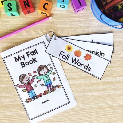 Fall Picture Word Cards - PreKinders Preschool Activities