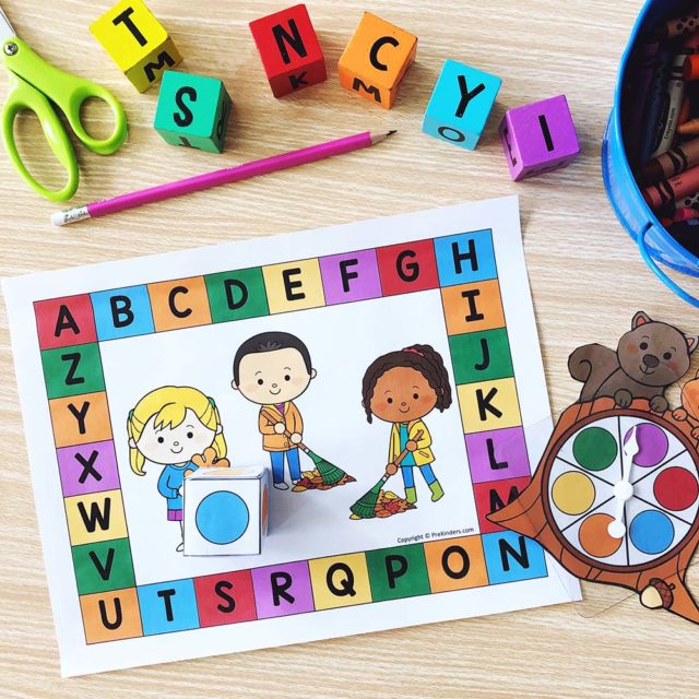 Fall Picture Word Cards - PreKinders Preschool Activities