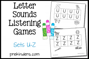 Letter Sounds Listening Game #5 - PreKinders Preschool Activities