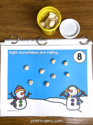Snowman Play Dough Mats - PreKinders Preschool Activities