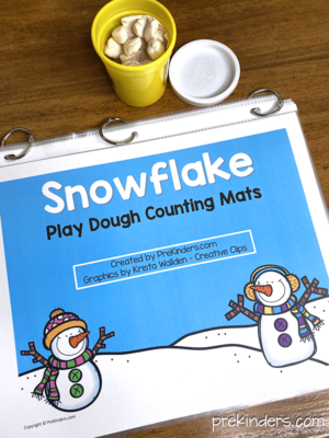 Snowman Play Dough Mats - PreKinders Preschool Activities