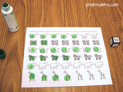 Wild Animal Dice Games - PreKinders Preschool Activities