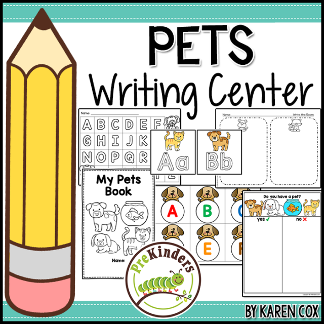 Pet Picture-Word Cards - PreKinders Preschool Activities