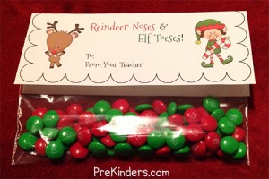 Christmas Treat Bag Toppers - PreKinders Preschool Activities