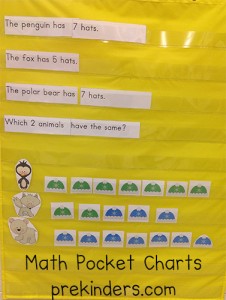 Math Story Problem Pocket Charts for Winter - PreKinders Preschool ...