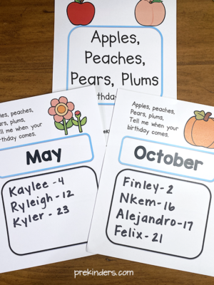 Class Birthday Book - PreKinders Preschool Activities