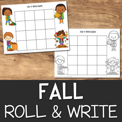 Roll 'n' Write Games - PreKinders