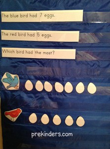 Math Story Problem Pocket Charts for Spring - PreKinders Preschool ...