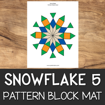 Snowflake Pattern Block Mats - PreKinders Preschool Activities