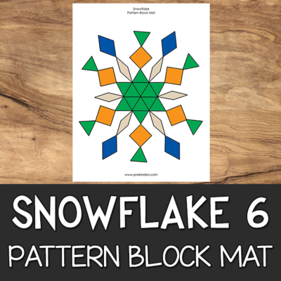 Snowflake Pattern Block Mats - PreKinders Preschool Activities