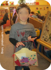 Valentine Mailbags and Mailboxes - PreKinders Preschool Activities