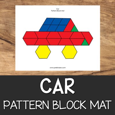 Transportation Pattern Block Mats - PreKinders Preschool Activities