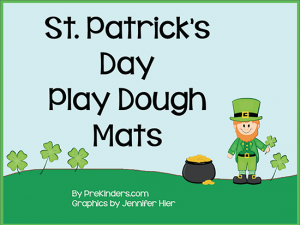 St. Patrick's Leprechaun Play Dough Mats