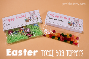 Easter Treat Bag Toppers - PreKinders Preschool Activities