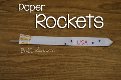 Paper Rockets - PreKinders Preschool Activities