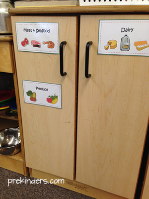 Grocery Store Dramatic Play Center - PreKinders Preschool Activities