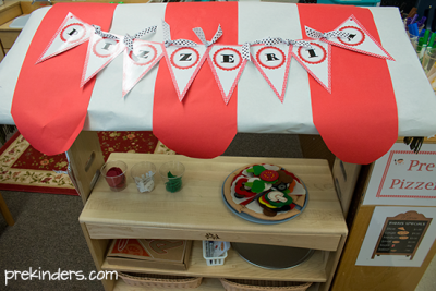 Pizza Shop Dramatic Play - PreKinders Preschool Activities