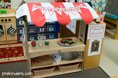 Pizza Shop Dramatic Play - PreKinders Preschool Activities
