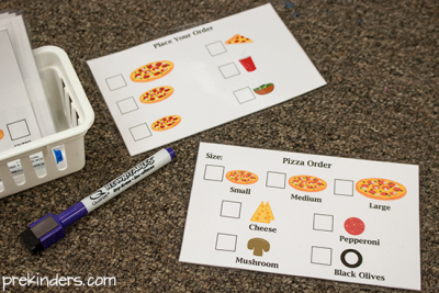 Pizza Shop Dramatic Play - PreKinders Preschool Activities