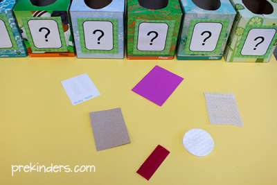 Texture Touch Boxes - PreKinders Preschool Activities