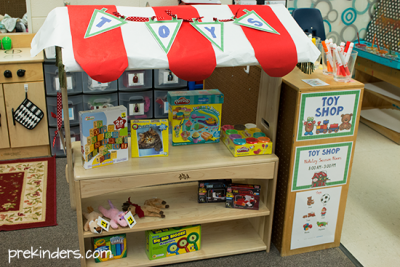 Toy Store Dramatic Play - PreKinders Preschool Activities