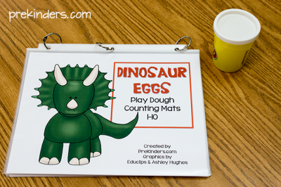 Dinosaur Play Dough Mats - PreKinders Preschool Activities