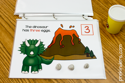 Dinosaur Play Dough Mats - PreKinders Preschool Activities
