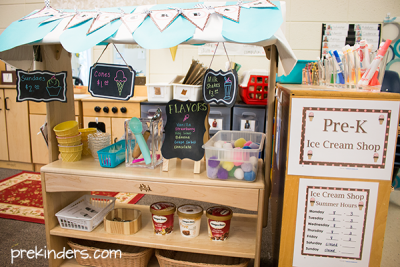 Ice Cream Shop Dramatic Play - PreKinders