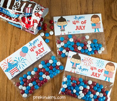 4th of July Treat Bag Toppers - PreKinders