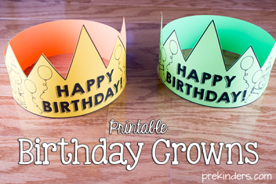 Birthday Crown, Certificate, Chart - PreKinders