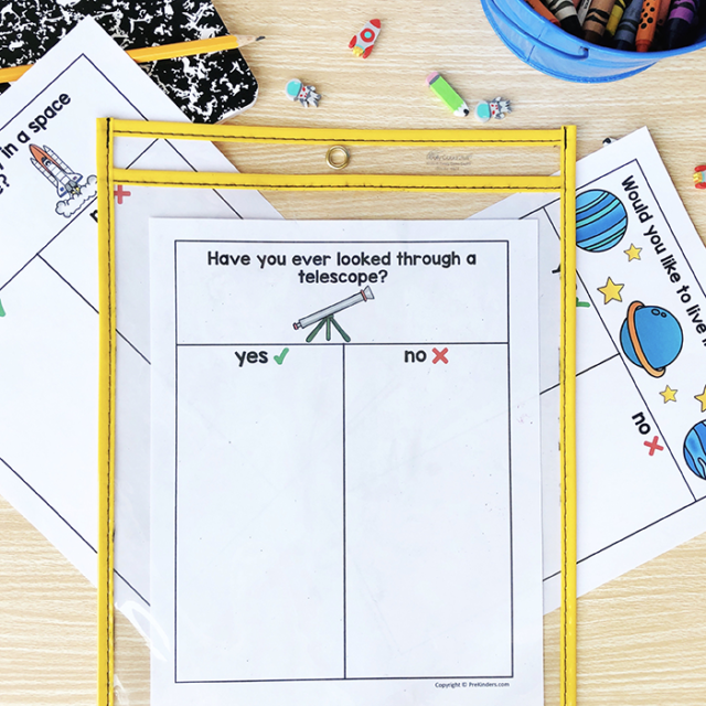 Space Picture-Word Cards - PreKinders