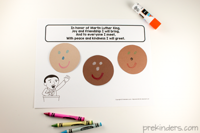 Martin Luther King Craftivity | MLK - PreKinders