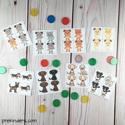 Pets Same and Different Games for Visual Discrimination - PreKinders